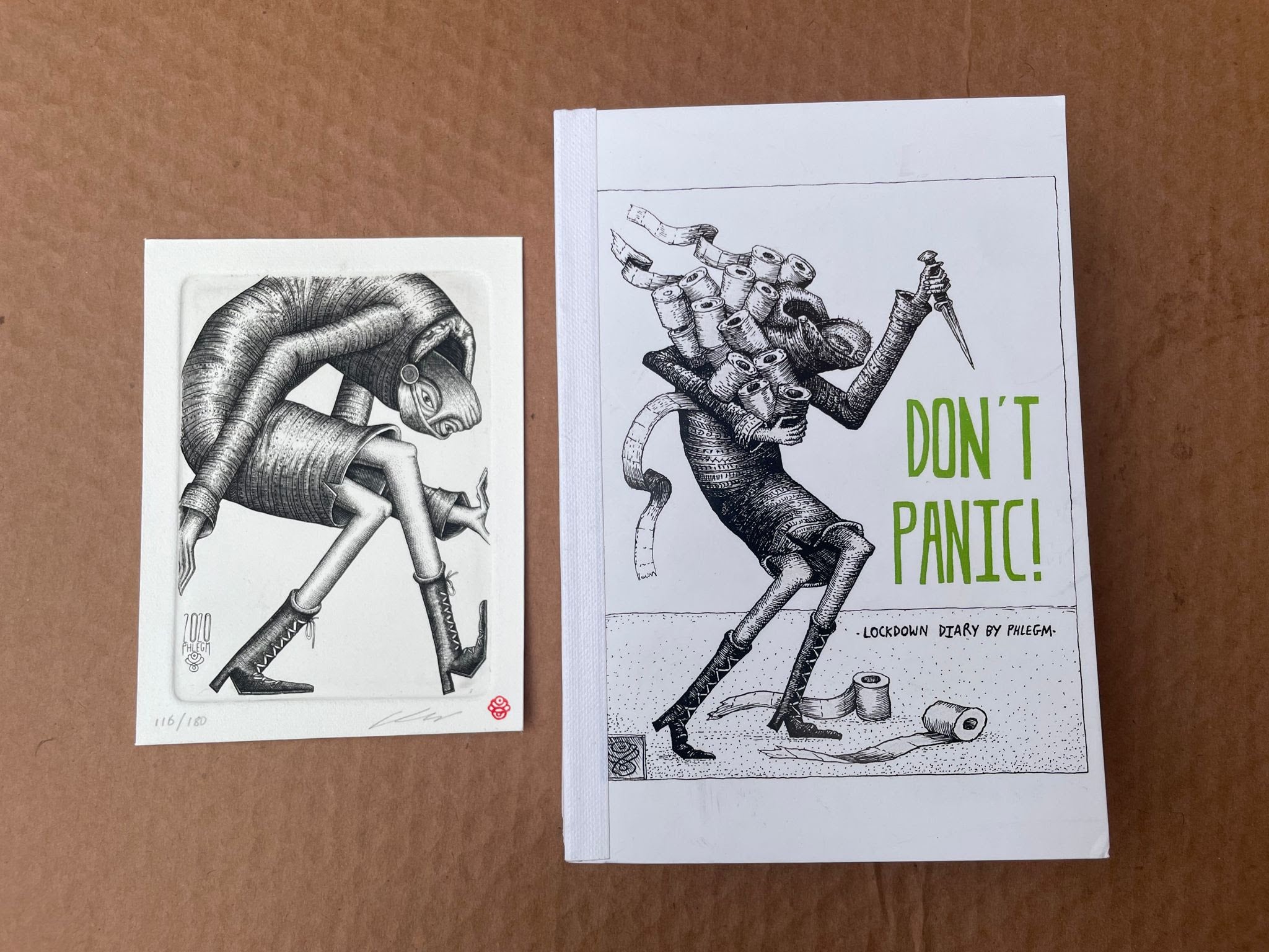 Don't Panic! Book & "Trapped" Mini Print by PHLEGM - On Sale INFO ...