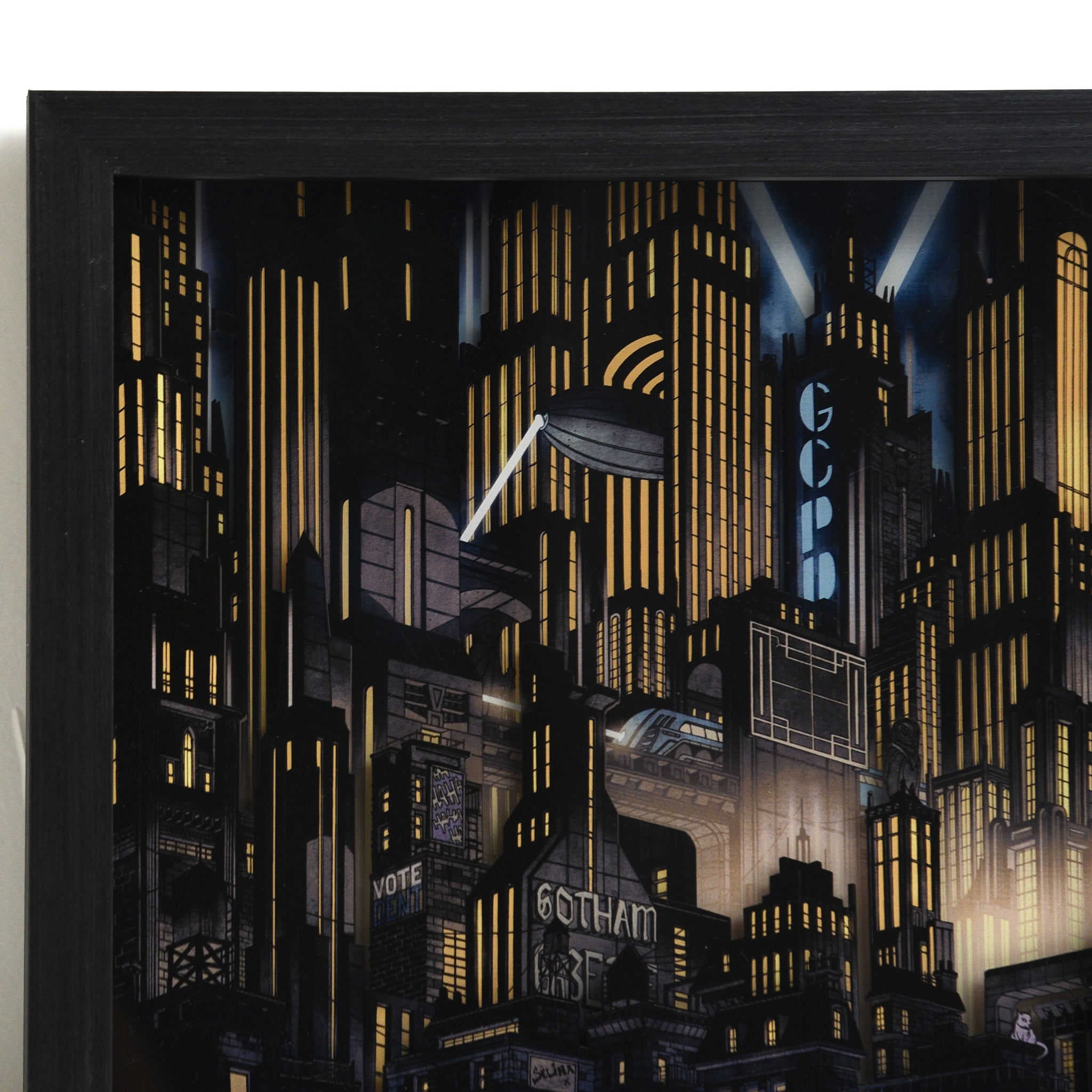 Danny Earls "Gotham City" Framed Acrylic Diorama – Bottleneck Gallery