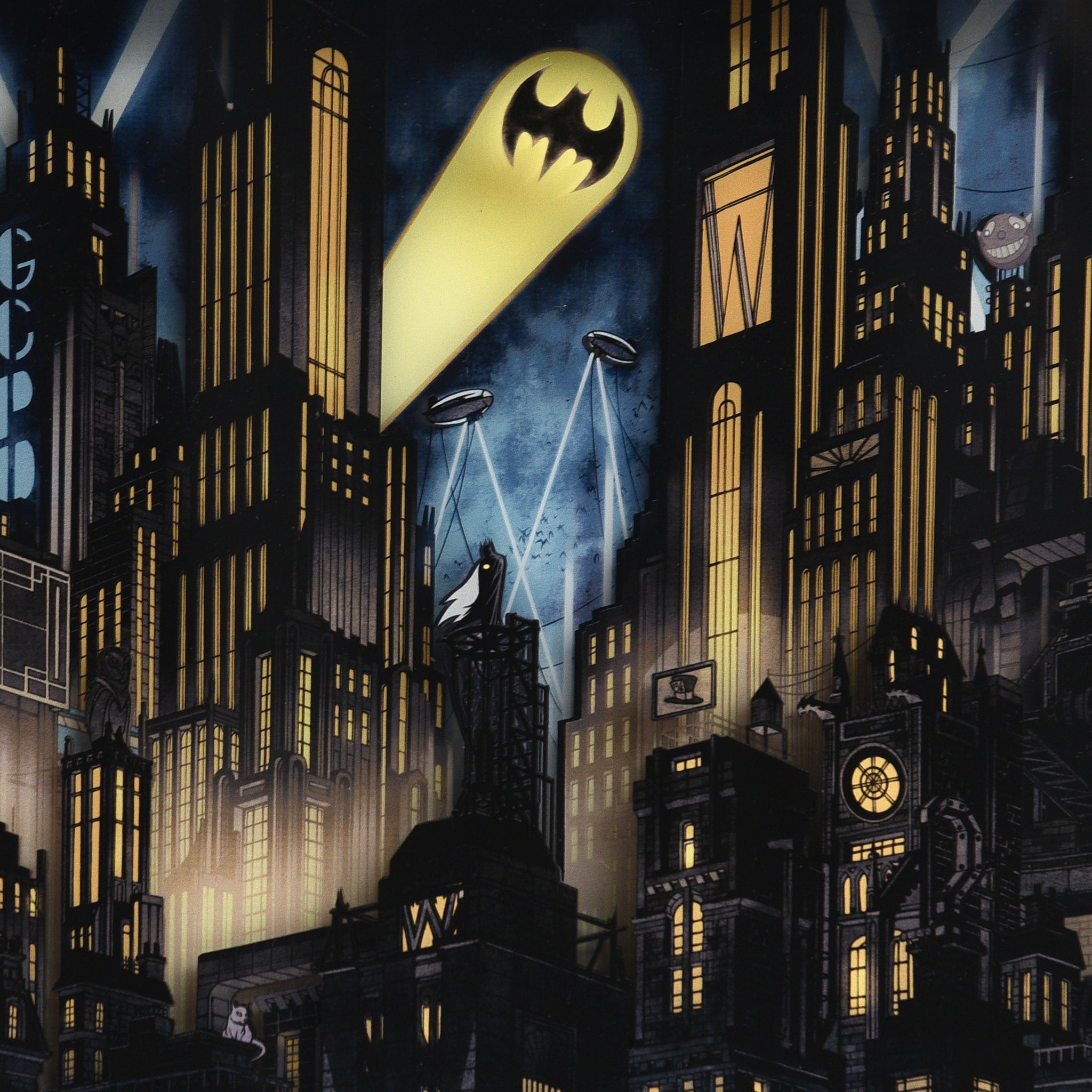 Danny Earls "Gotham City" Framed Acrylic Diorama – Bottleneck Gallery