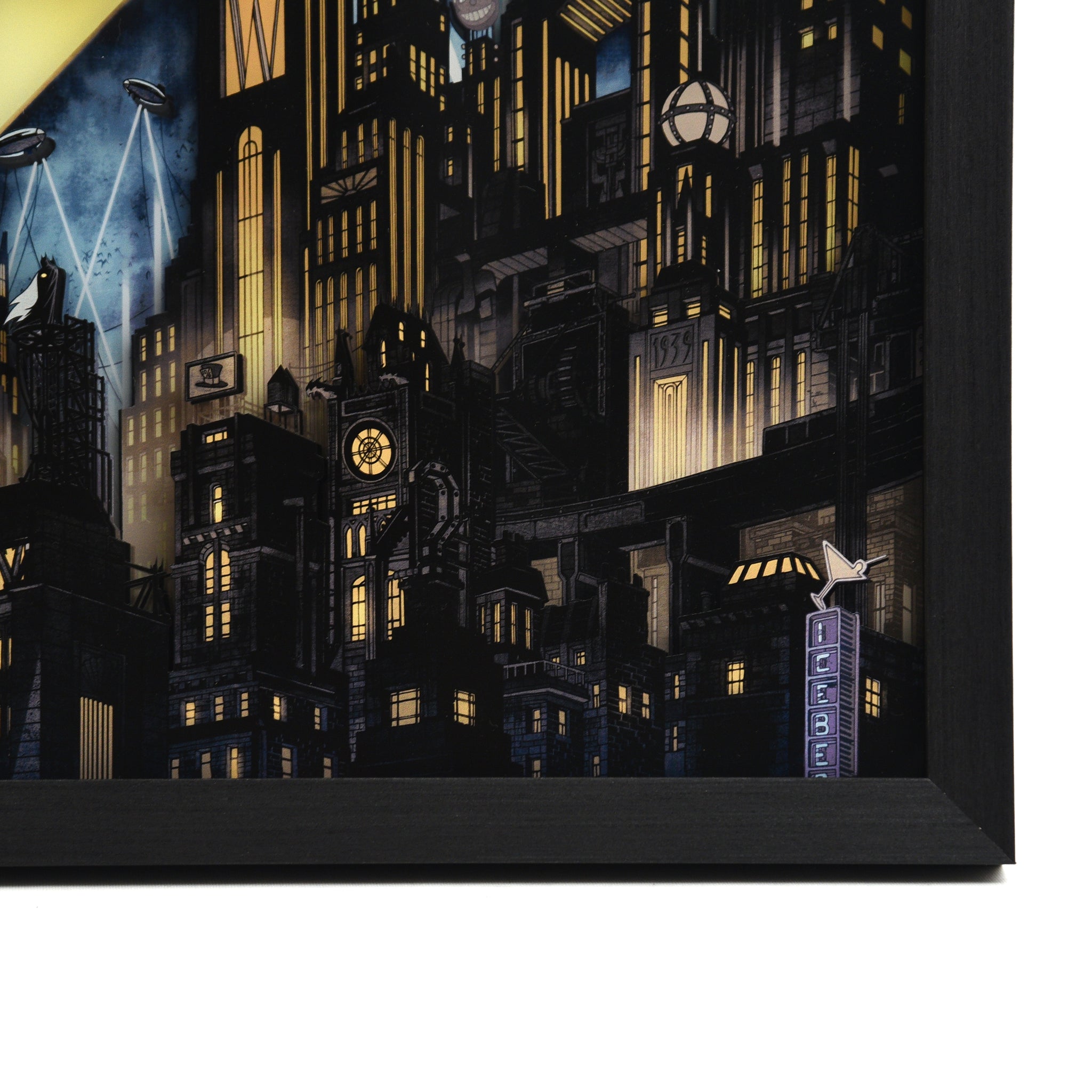 Danny Earls "Gotham City" Framed Acrylic Diorama – Bottleneck Gallery