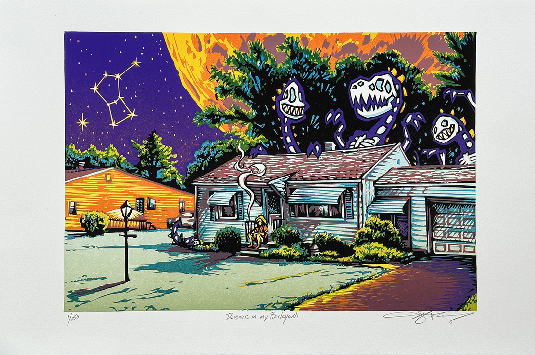 AJ Masthay "Dinosaurs in my Backyard" – Bottleneck Gallery