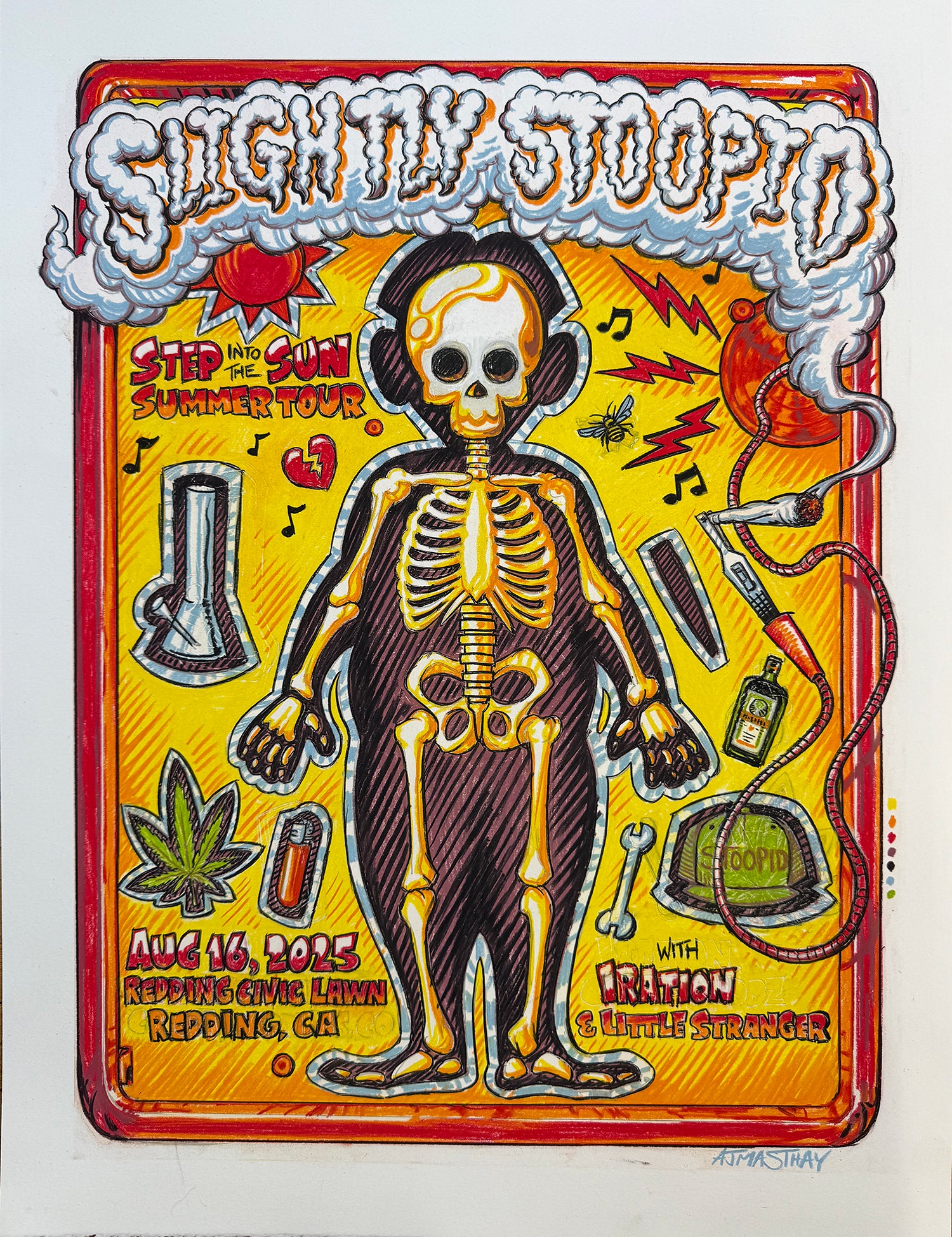 AJ Masthay "Slightly Stoopid - Redding, CA" Color OG – Bottleneck Gallery