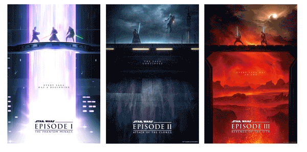 Phase Runner "Star Wars: Prequel Trilogy" 3D Flip Lenticular - SET ...