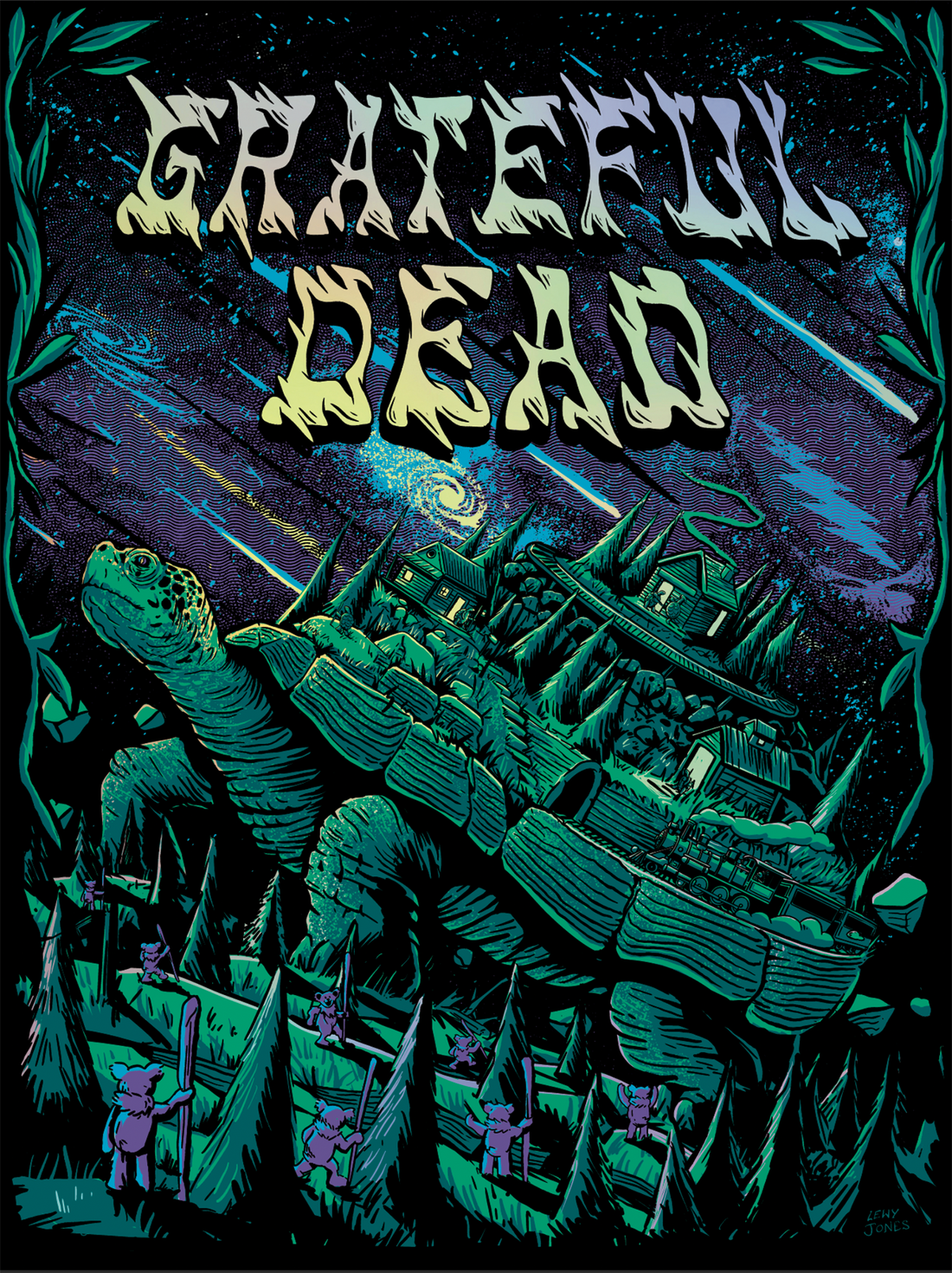 Lewy Jones "Grateful Dead" Rainbow Foil Variant – Bottleneck Gallery
