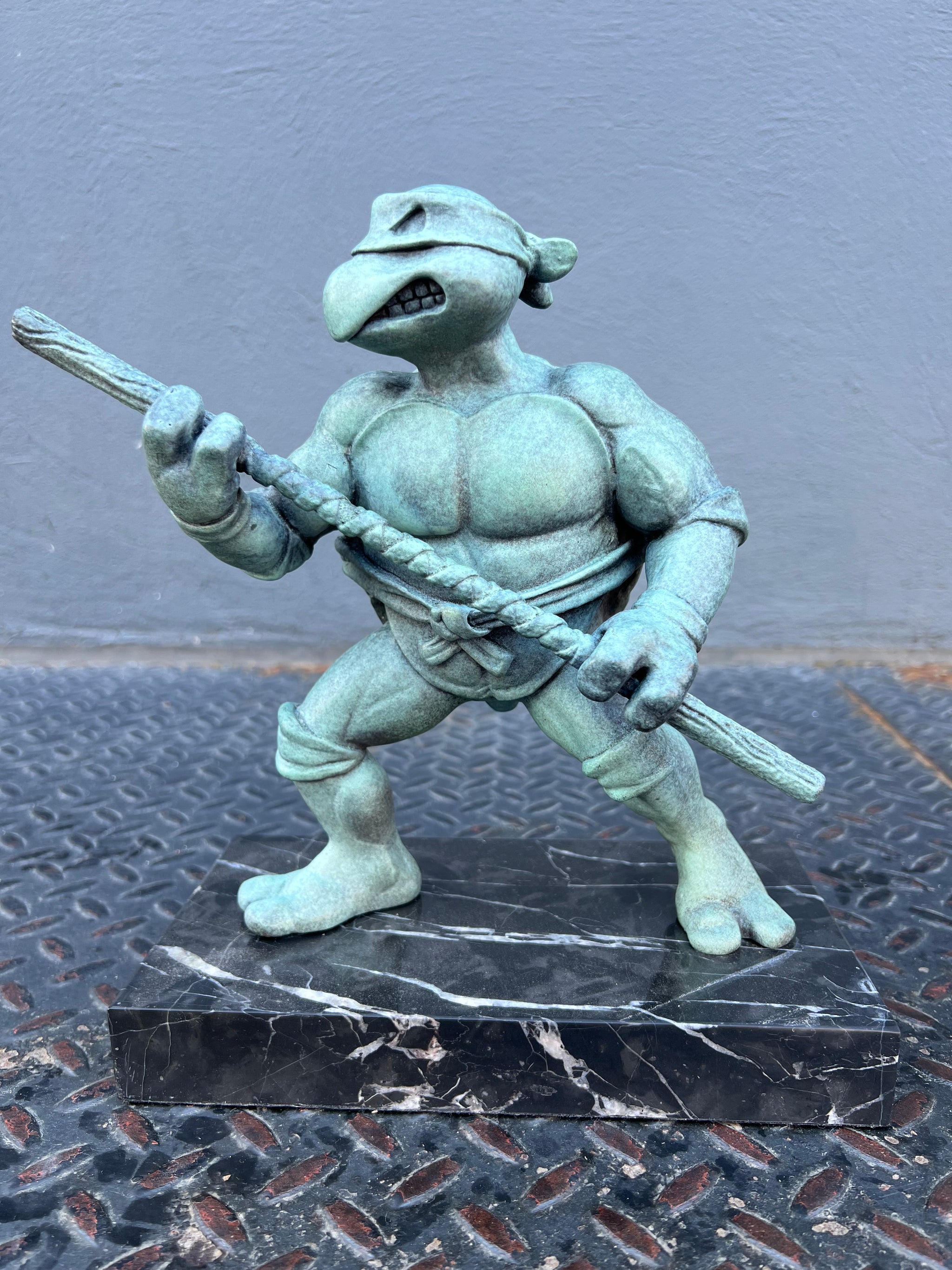 TMNT Firsts: The Pitch Turtle - Patina Bronze Edition – Bottleneck Gallery