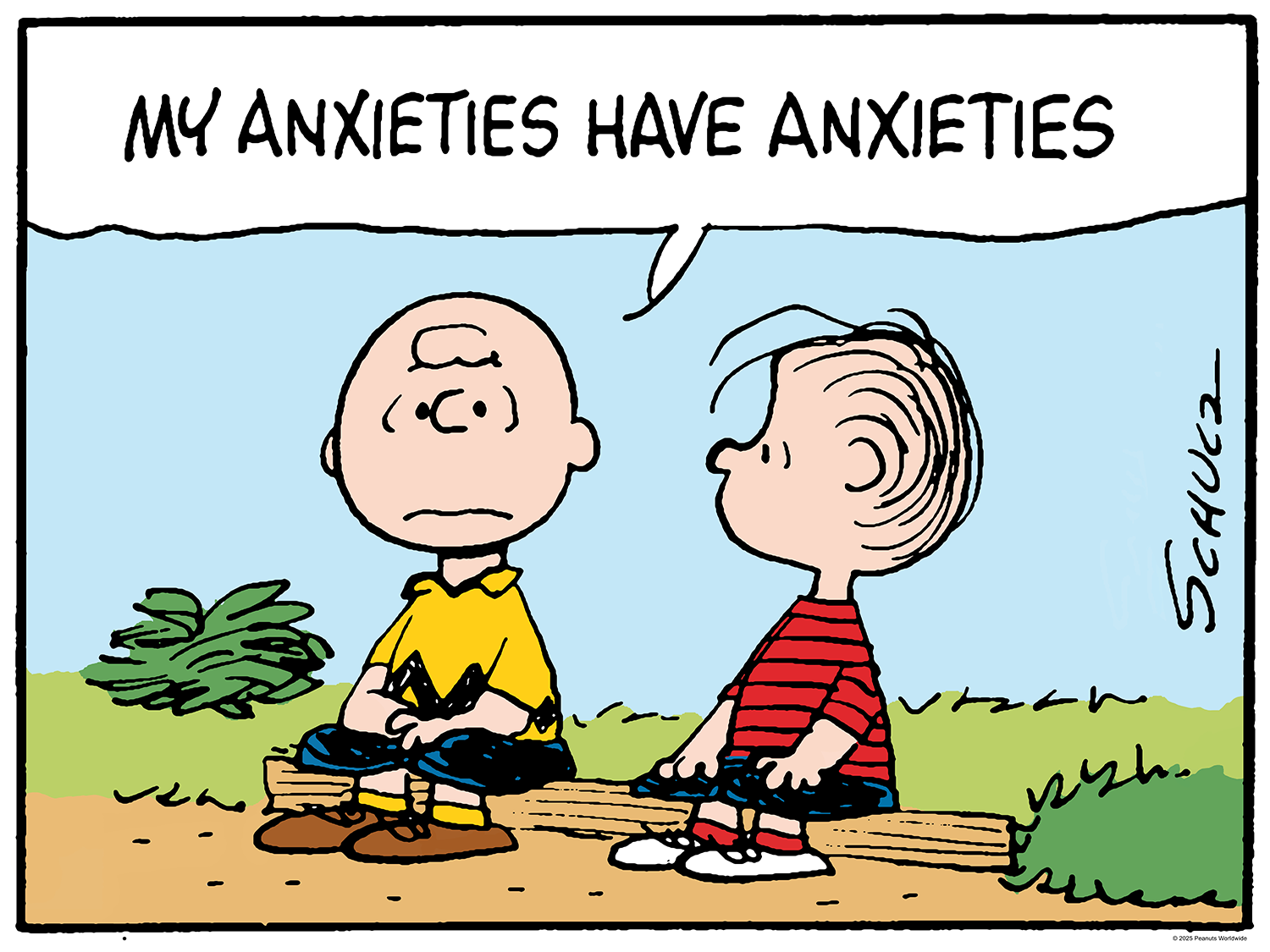 Charles M. Schulz "My Anxieties Have Anxieties" Color Edition ...