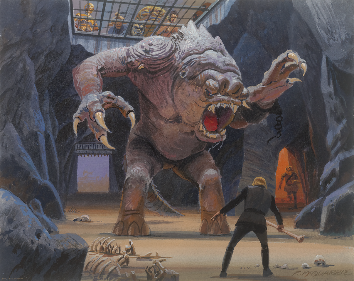 Ralph McQuarrie "Luke Against the Rancor" Acrylic Panel Print ...