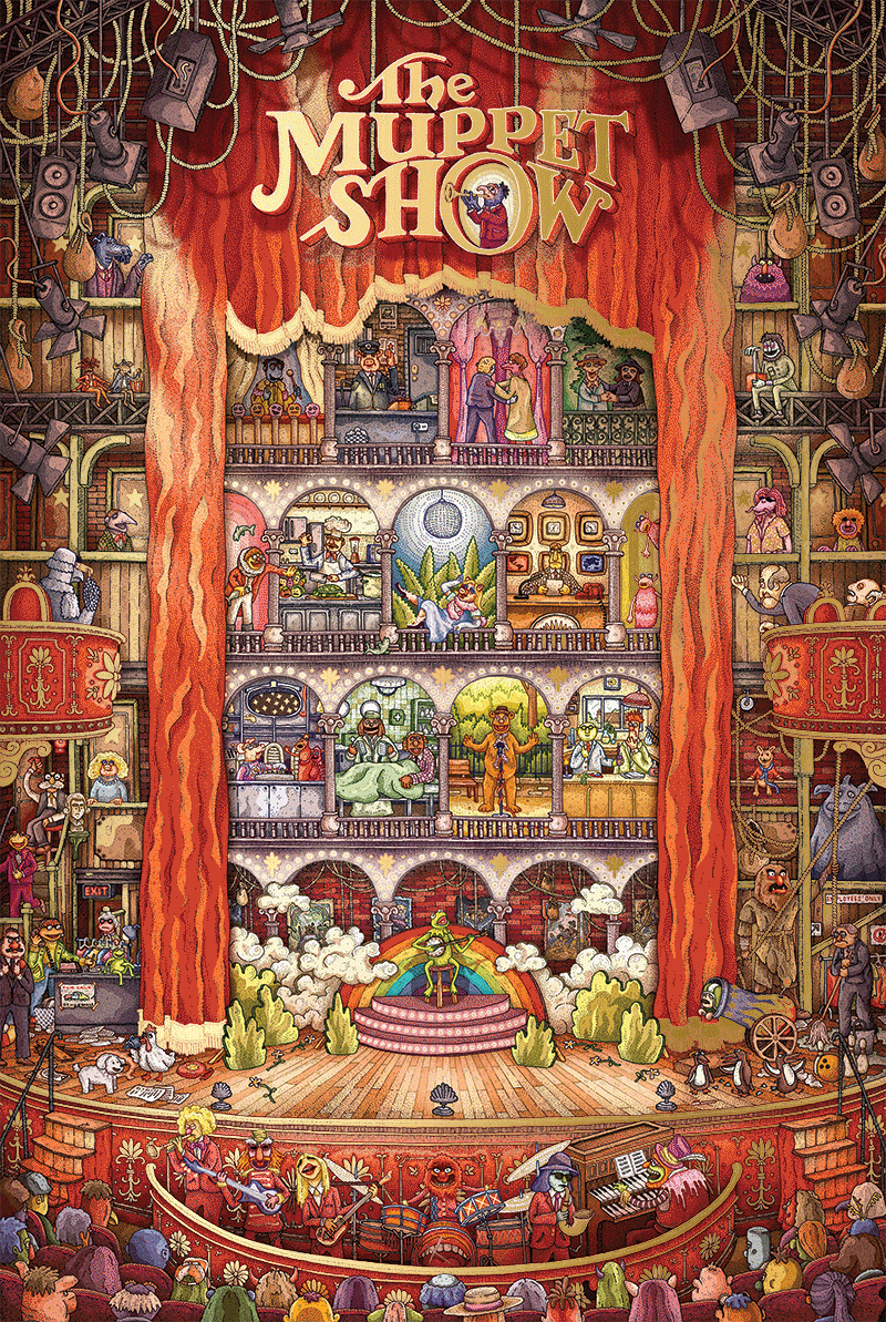 Morgan Girvin "The Muppet Show" Gold Foil Variant – Bottleneck Gallery