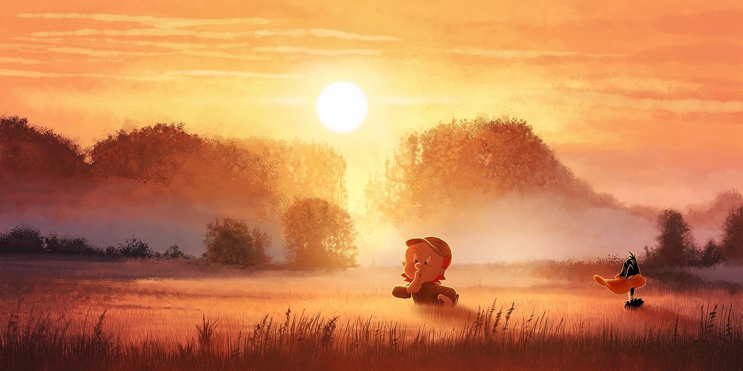 Mark Chilcott "Looney Tunes: Elmer n Daffy" – Bottleneck Gallery